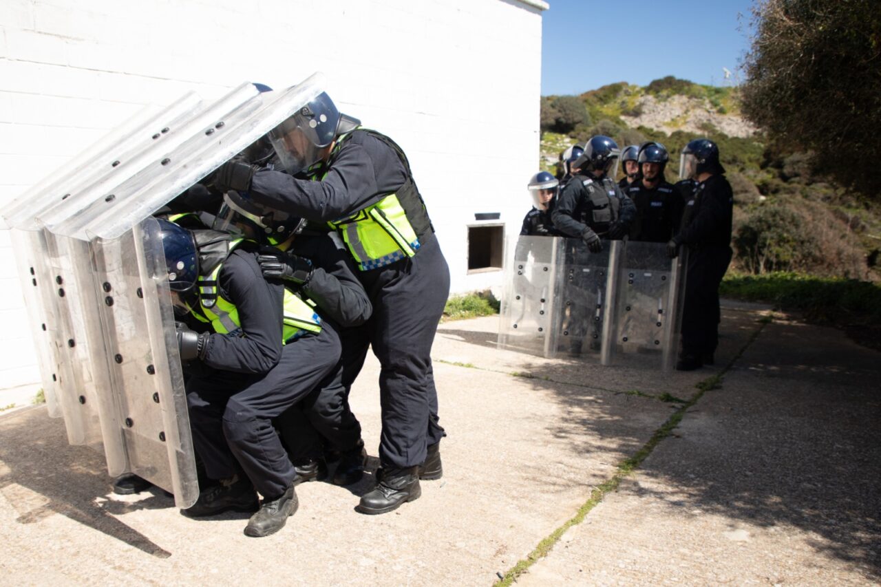 ‘Public Order’ training for police recruits