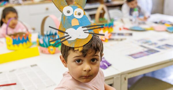 Easter fun for children in arts and crafts workshop