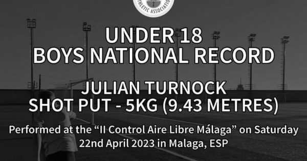 Turnock gets shot put national record