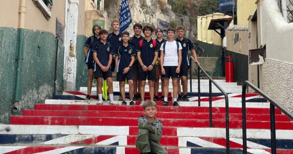 Aspiring pilot Jacob visits Gib for Med Steps charity challenge