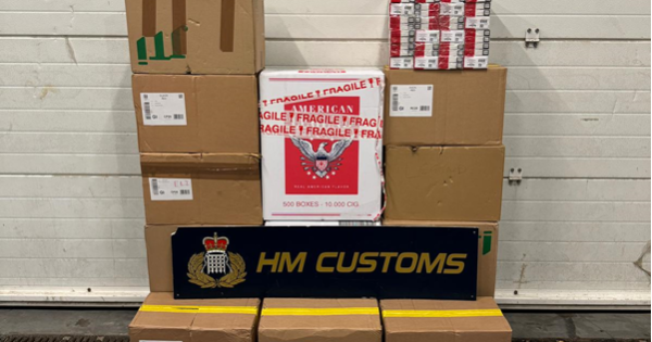HM Customs seize 420 cartons of cigarettes in private vehicle
