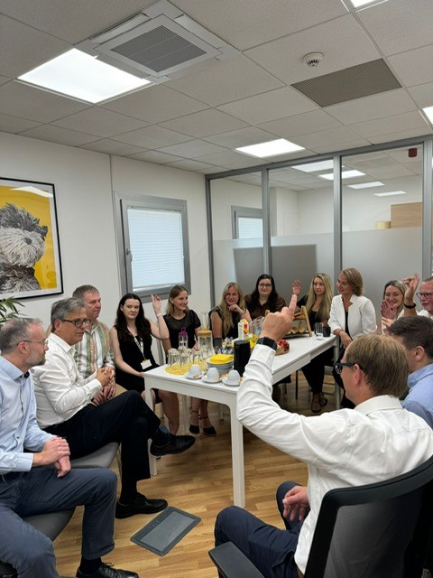 Feetham visits insurance company in outreach programme