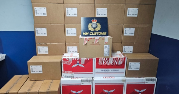 HM Customs seizes 925 cartons of cigarettes