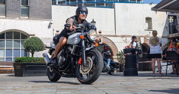 Hundreds of riders in Harley and Custom Bike rally