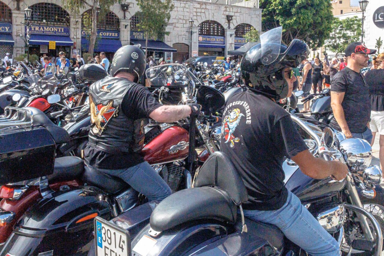 Hundreds of riders in Harley and Custom Bike rally
