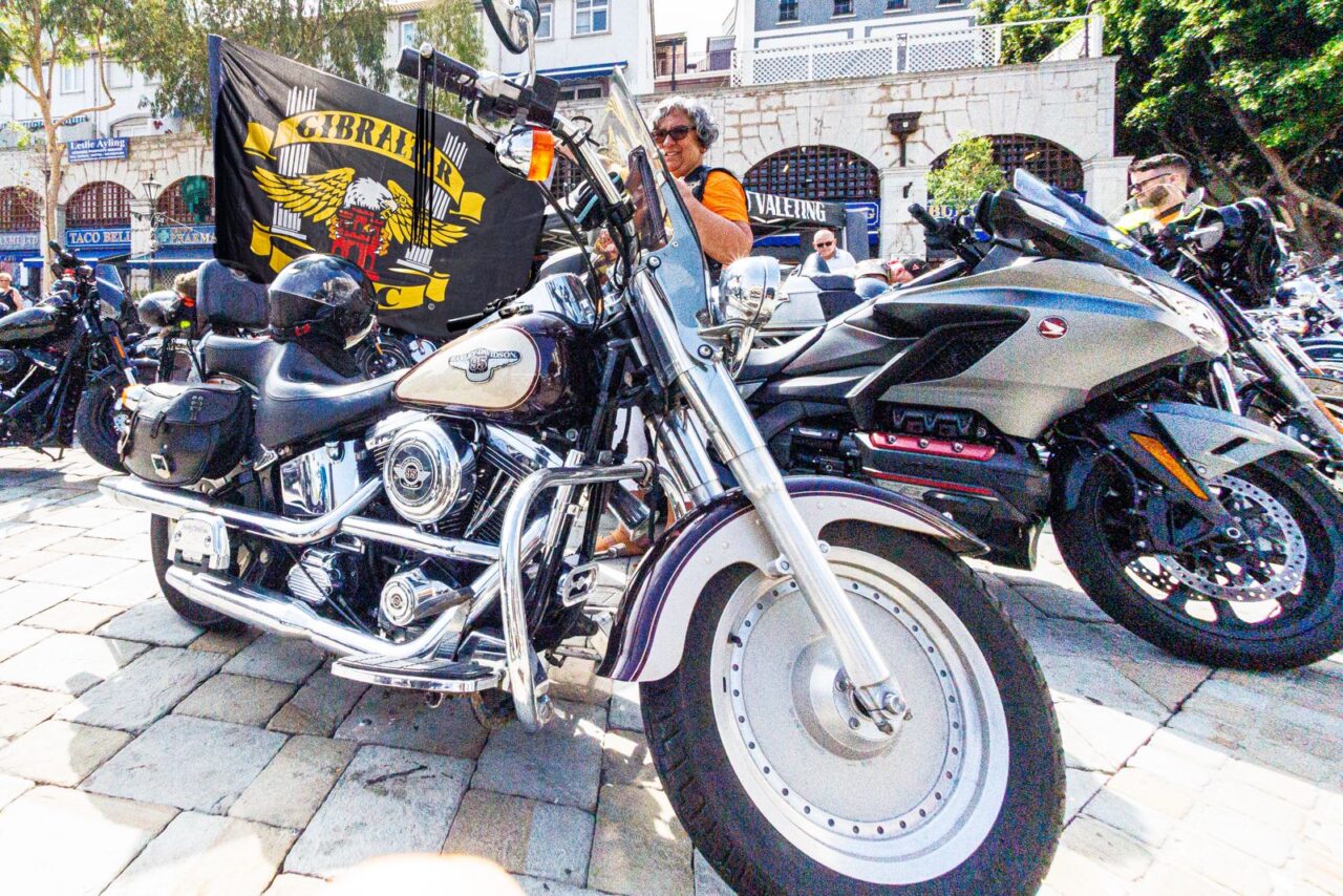 Hundreds of riders in Harley and Custom Bike rally