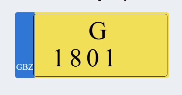 Govt begins sale of personalised vehicle registration plates costing up ...