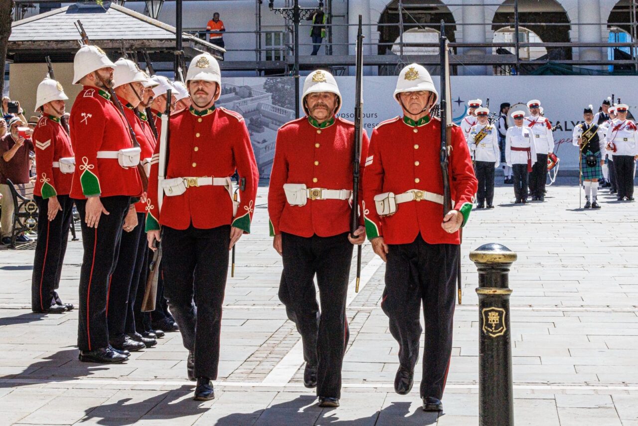 Gib marks VE Day with Changing of the Guard and historic re-enactments