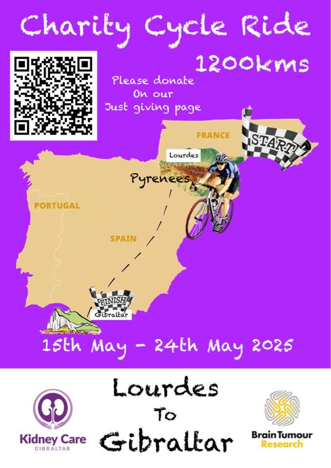 Cyclists set to ride from Lourdes to Gibraltar in memory of Daphne ...