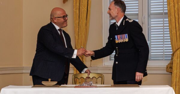 New RGP Commissioner Owain Richards is sworn in