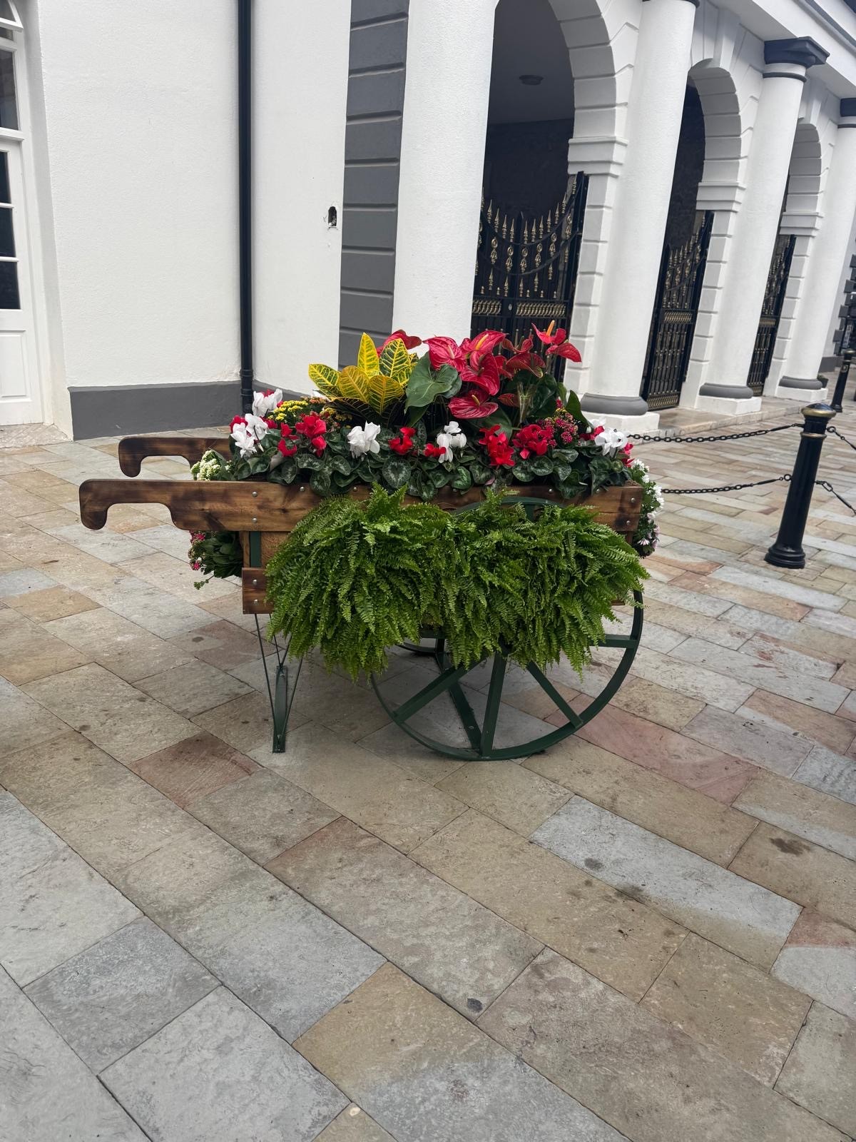 Floral cart installed in Main Street as part of pilot greening project