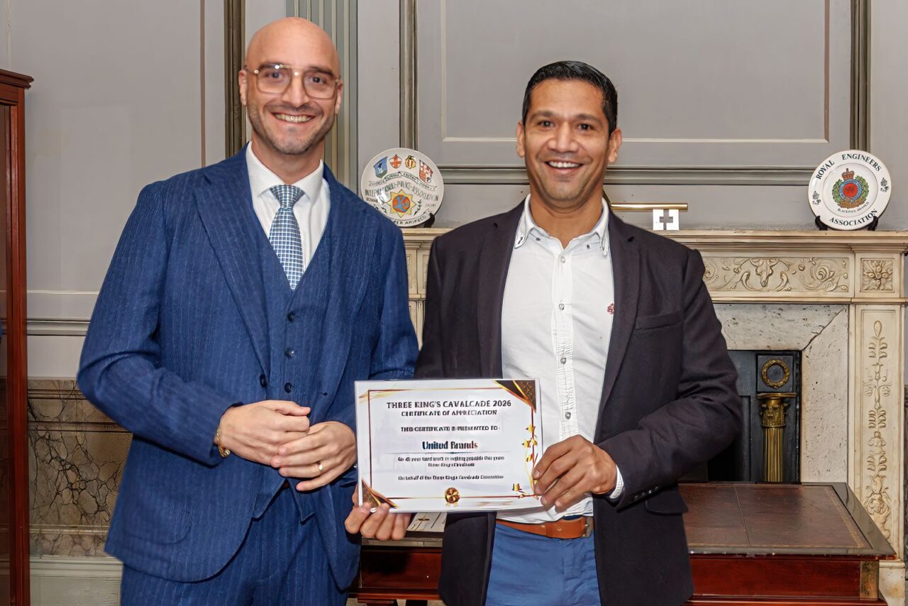 Certificates presented to Cavalcade participants