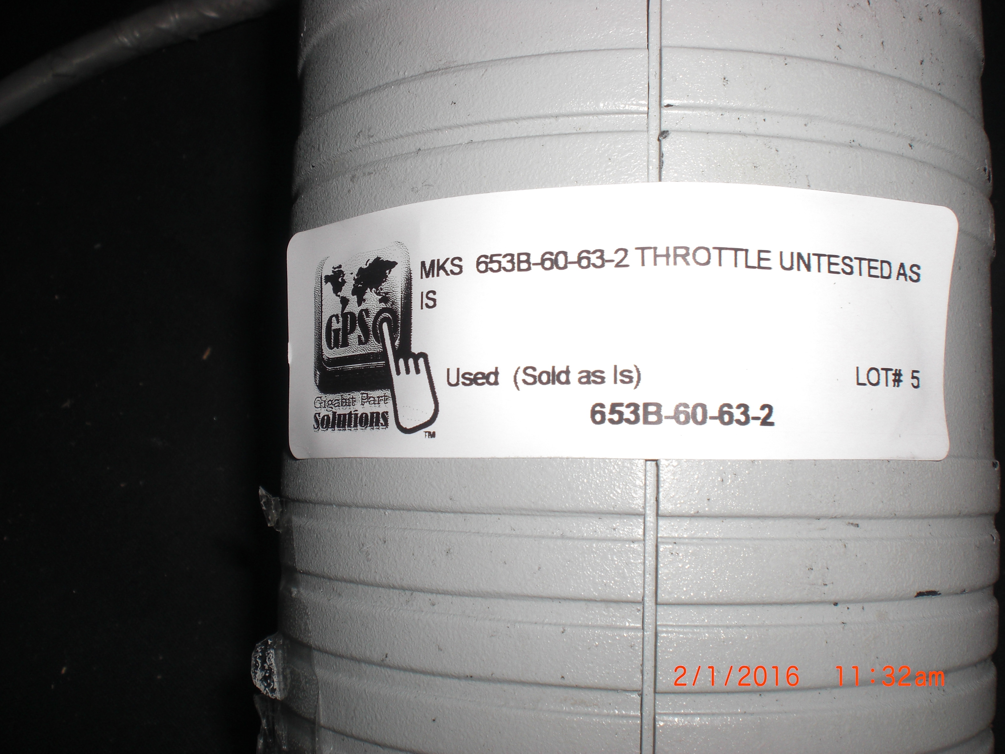 Valve MKS 653B-60-63-2 Throttle valve Untested AS IS | eBay