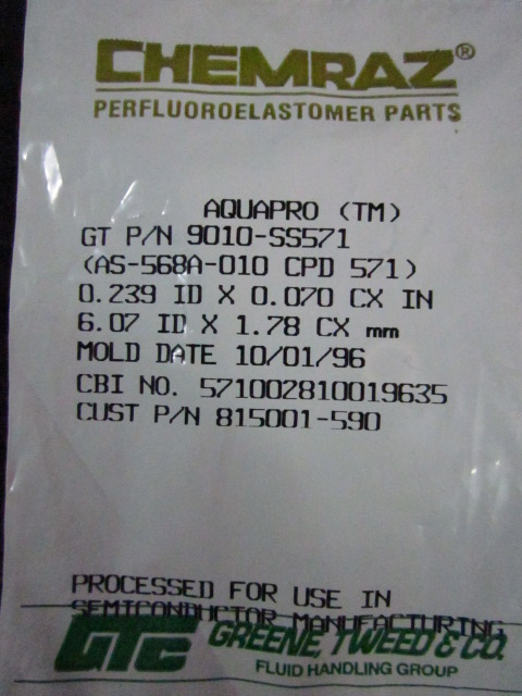 O-Ring Chemraz GREEN TWEED 910-SS571 Aviza 815001-590 | eBay