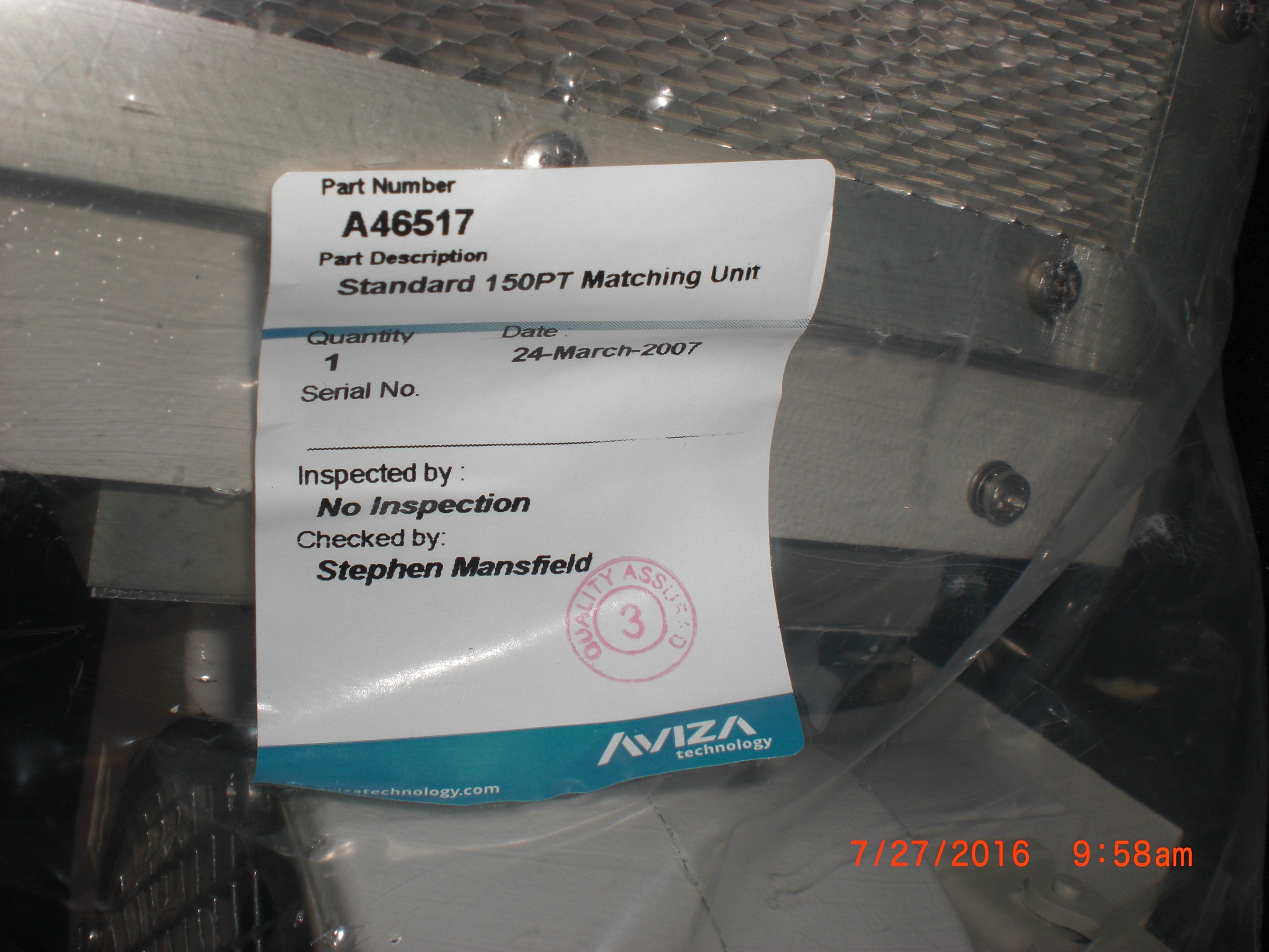 RF Systems Aviza A46517 Standard 150PT RF Matching Unit | eBay