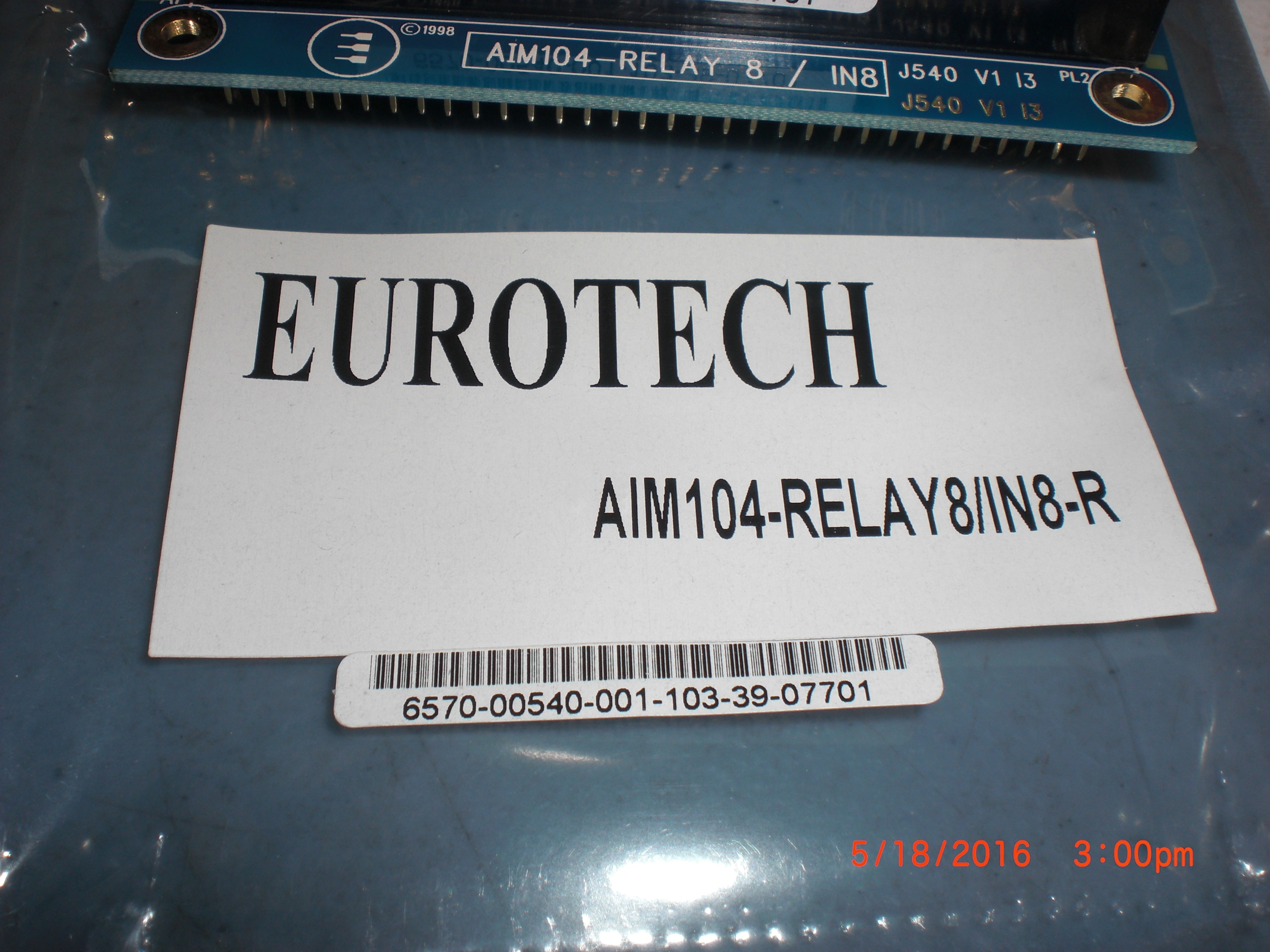 PCB Module 8 Changeover Relays 8 Opto-isolated Eurotech AIM104-RELAY8 ...