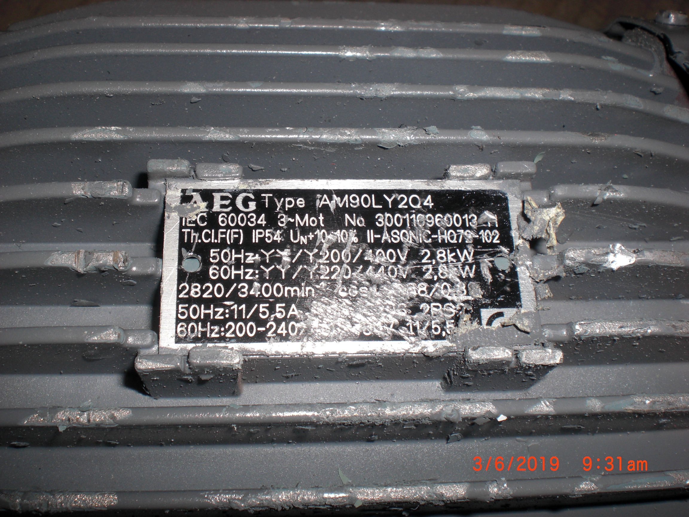 Motor AEG AM90LY204 Leybold Pump 2.8Kw | eBay