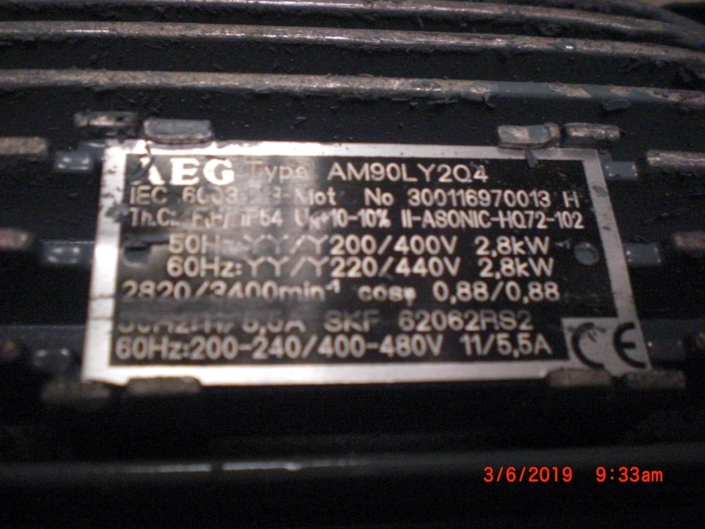 Motor AEG AM90LY204 Leybold Pump 2.8Kw | eBay