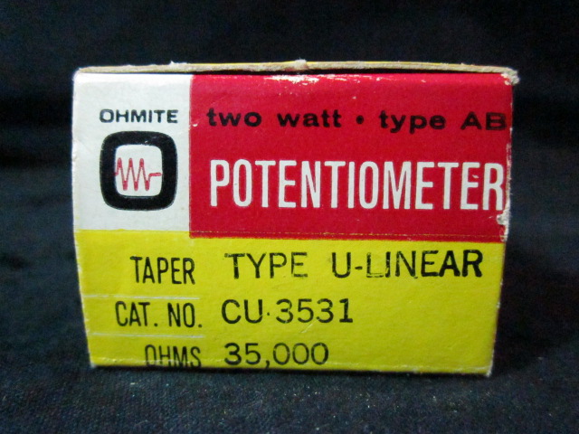 35k Ohm 2 Watt Potentiometer Long Shaft Ohmite Cu-3531 NOS 1 Pcs. for ...