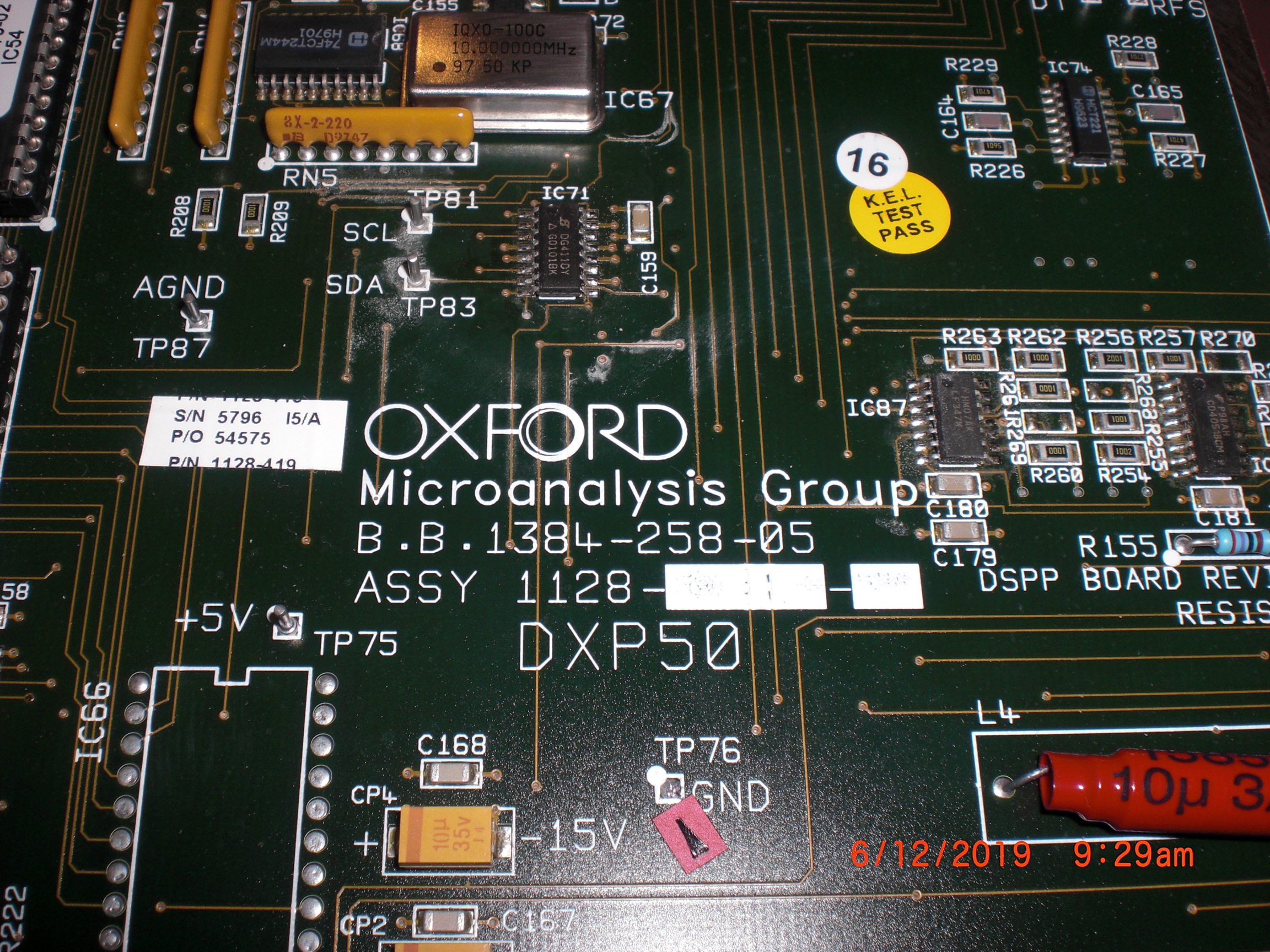 PCB Oxford Microanalysis DXP50 Pulse Processor ISIS 300 | eBay