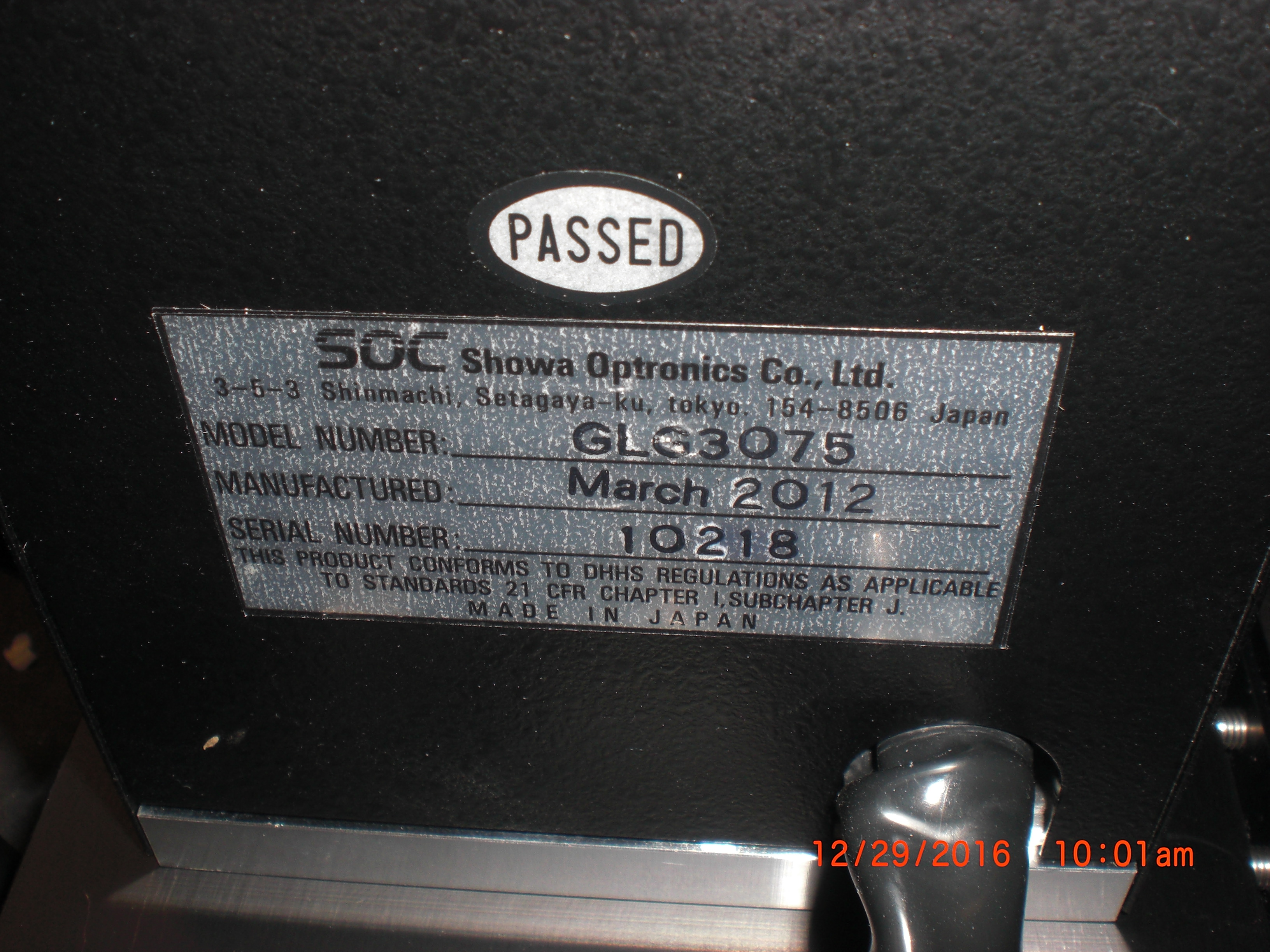 Laser Showa Optronics GLG3075 ARGON 150mW 450-515nm untested | eBay