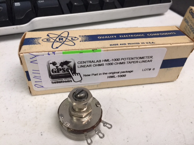 HML-1000 CENTRALAB HML-1000 POTENTIOMETER, LINEAR OHMS 1000 OHMS TAPER ...