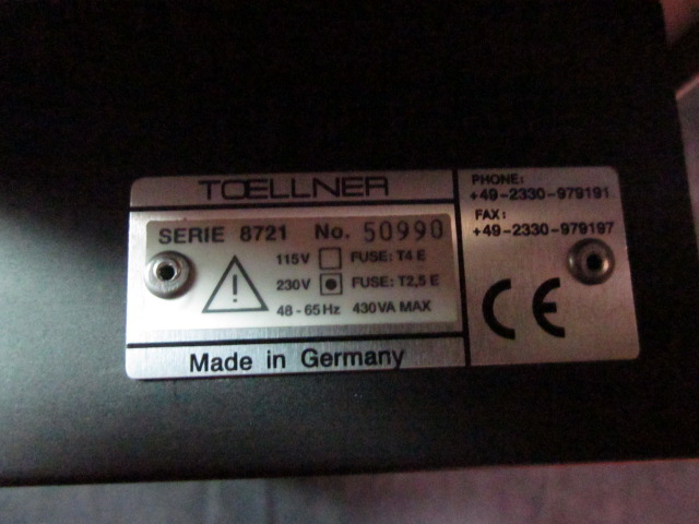Power Supply TOELLNER TOE 8721 DC 72W 0-36V 0-2A w/o power cord | eBay