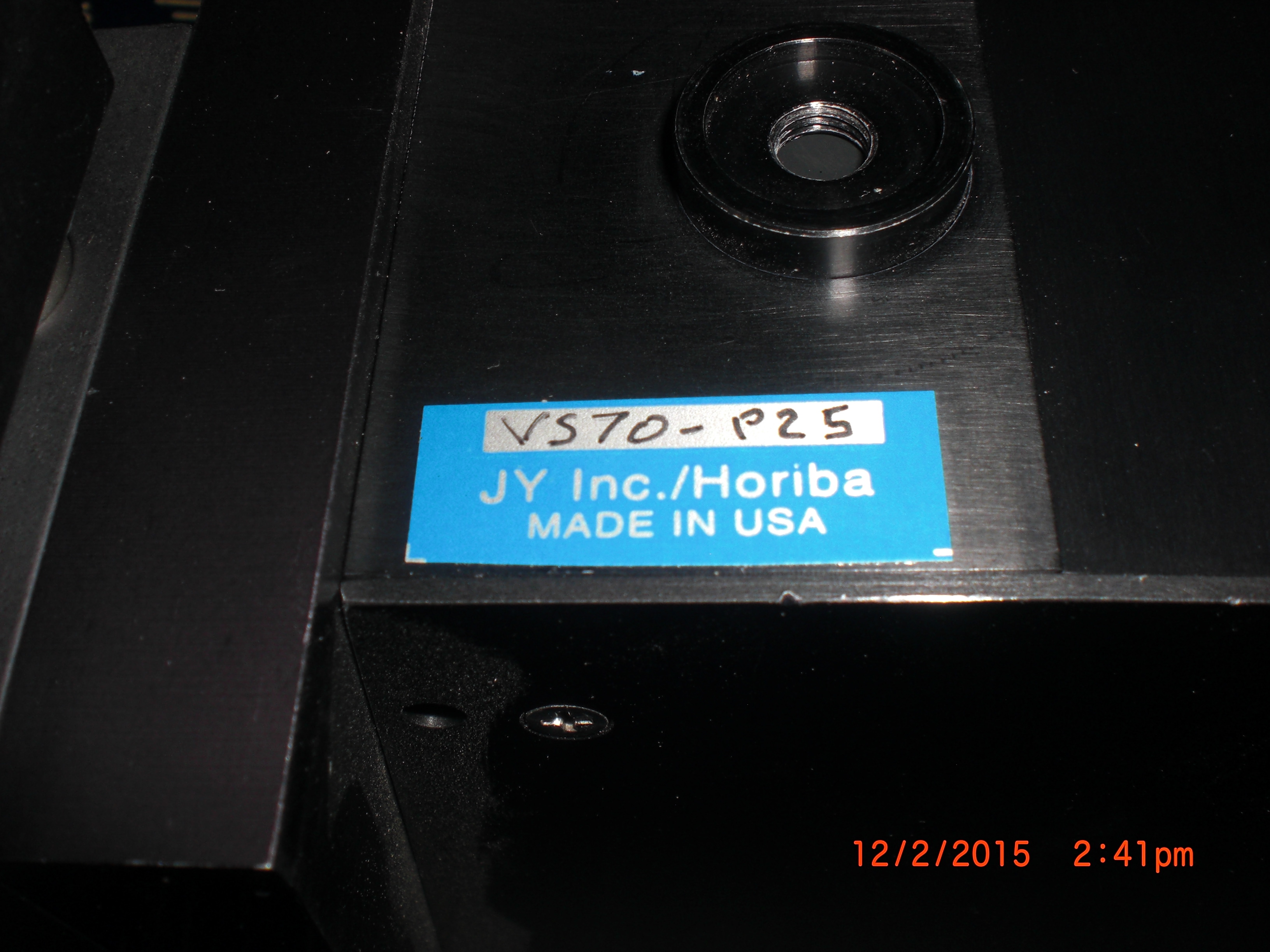 Analyzer Spectrograph - multi-channel array detector. Horiba VS70 P25 ...