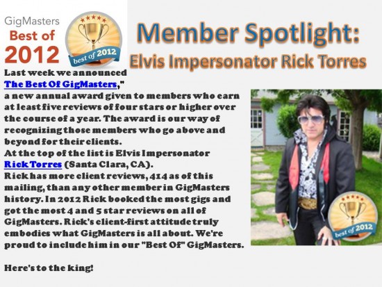 Hire Bay Area Elvis Impersonator Rick Torres - Elvis Impersonator in ...