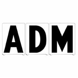 Home 8" PRONTO ADM BLACK LETTERS/RED NUMBERS 9 7/8" PANEL 100 PIECE
