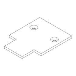 Home 3/4" SQUARE SERIES 2 POST CAP .125 MILL FINISH 2" X 2" X.125"