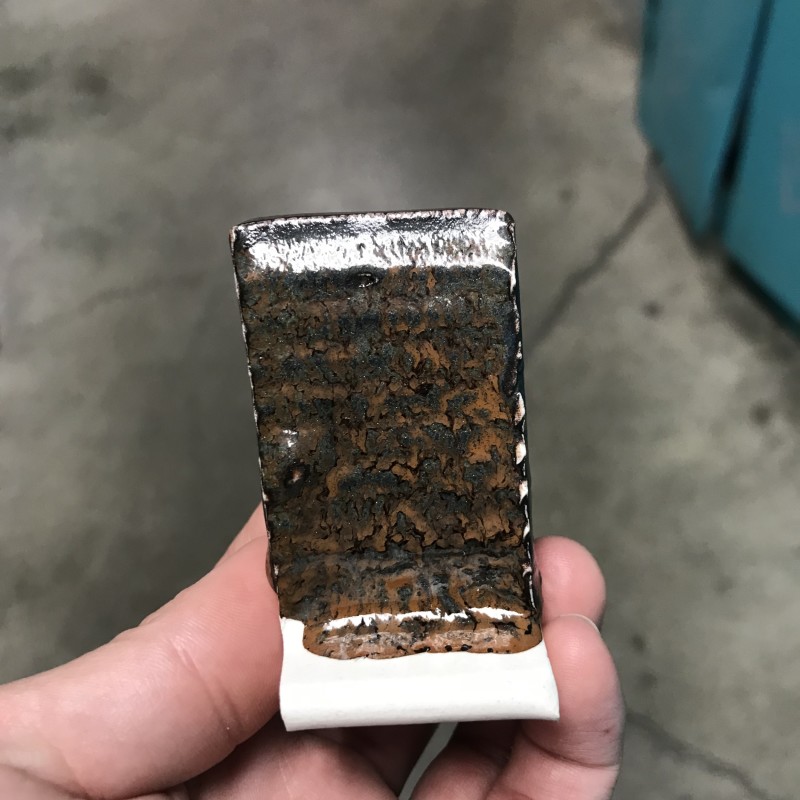 Heavy Iron Glaze with crystals | Glazy