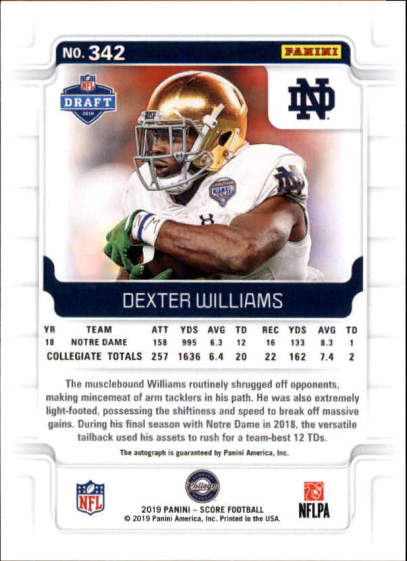 2019 Score Football Rookie Signature Autograph Singles (Pick Your Cards ...