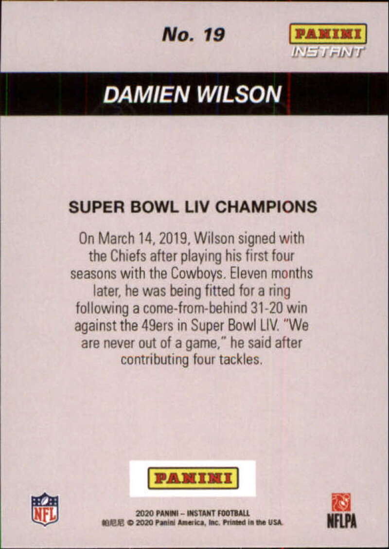 2020 Panini Instant Chiefs 2019 Super Bowl LIV Champions Singles (Pick ...