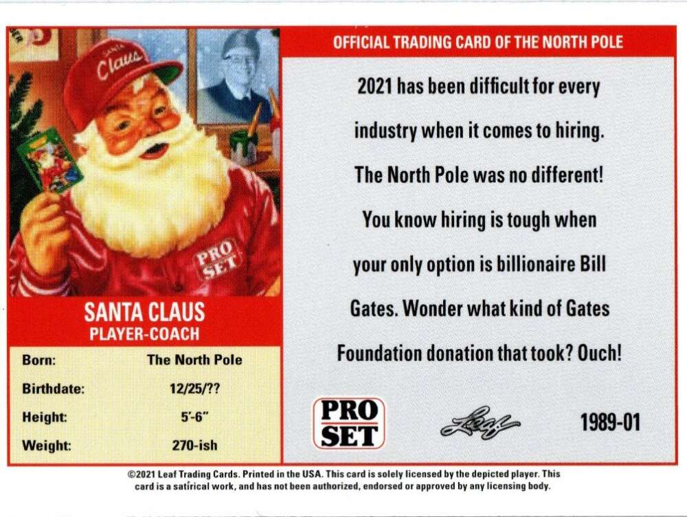2021 Pro Set Santa Claus Trading Card Singles (Pick Your Cards) | eBay