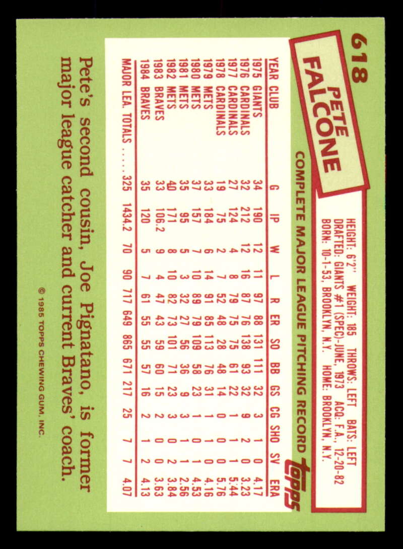 1985 Topps Tiffany Set Break 600-792 * Pick Your Card * Front and Back ...