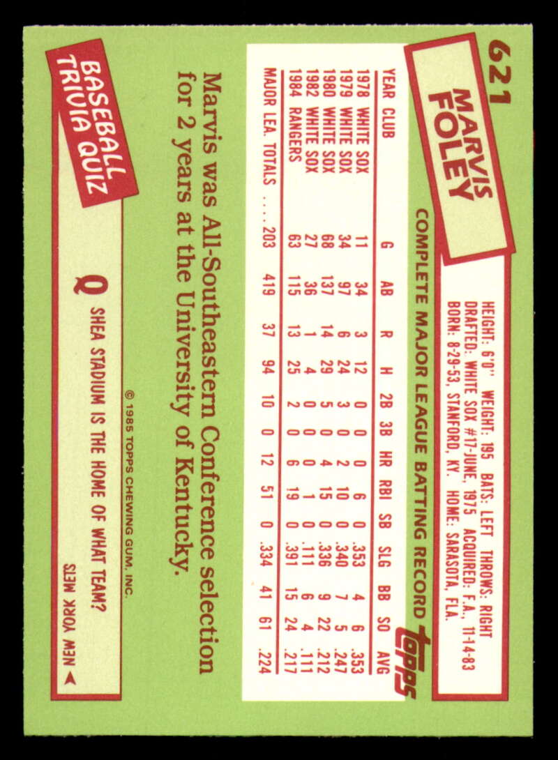 1985 Topps Tiffany Set Break 600-792 * Pick Your Card * Front and Back ...