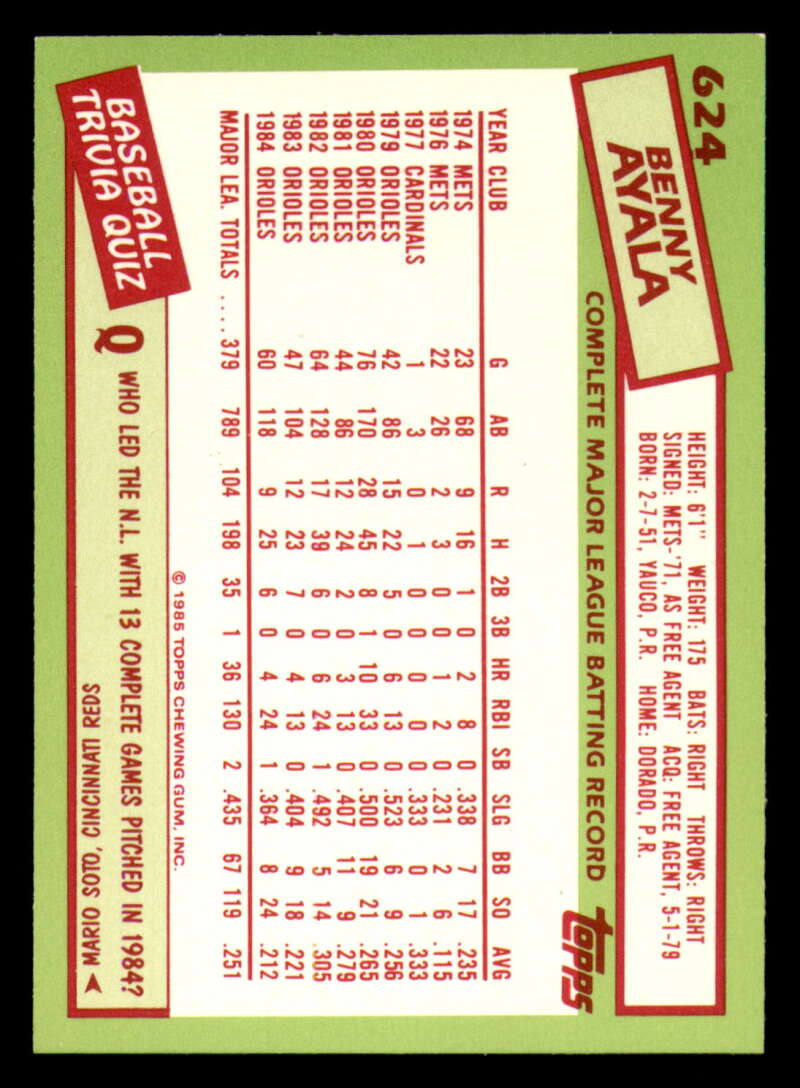 1985 Topps Tiffany Set Break 600-792 * Pick Your Card * Front and Back ...