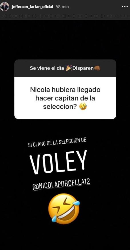 Instagram: Jefferson Farfán trolea de la peor forma a Nicola Porcella y lo envía a jugar vóley ...