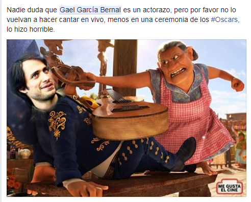 Facebook: Memes se burlan de Gael García Bernal en los Oscar [FOTOS ...