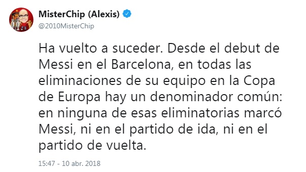 Míster Chip revela un importante dato de Messi y su desempeño en la ...