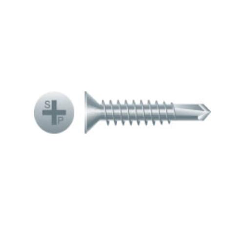 1 1/2 in x #10-16 Intercorp Strong-Point Phillips Flat Head Zinc Plated ...