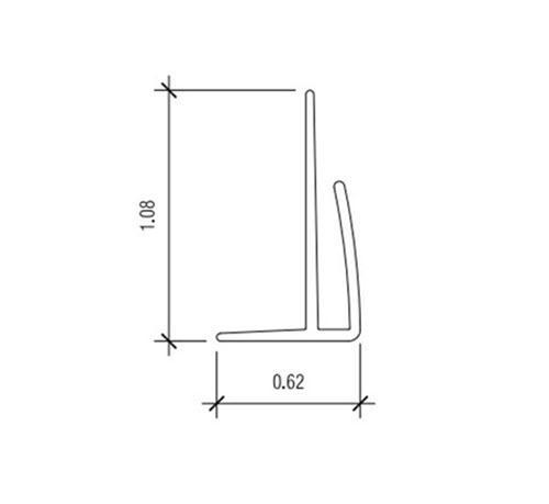 10 ft Nudo V-127 Large Outside Corner - Pearl Gray