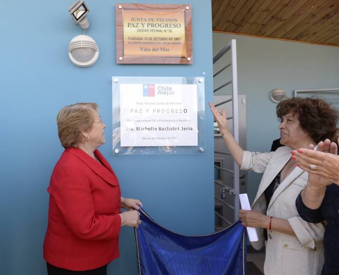 [ARCHIVO] Presidenta inauguró la Junta de Vecinos “Paz y progreso” en ...