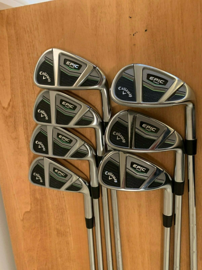 Callaway Epic Pro Iron Set 4-PW w KBS Tour X Steel Shafts & MCC+4 Grips ...