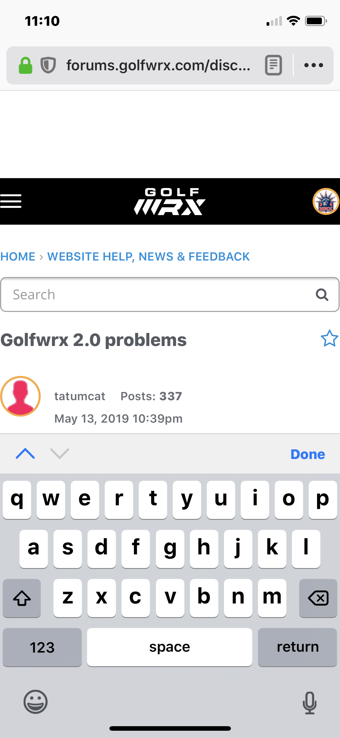 Golfwrx 2.0 problems - Website Help, News & Feedback - GolfWRX