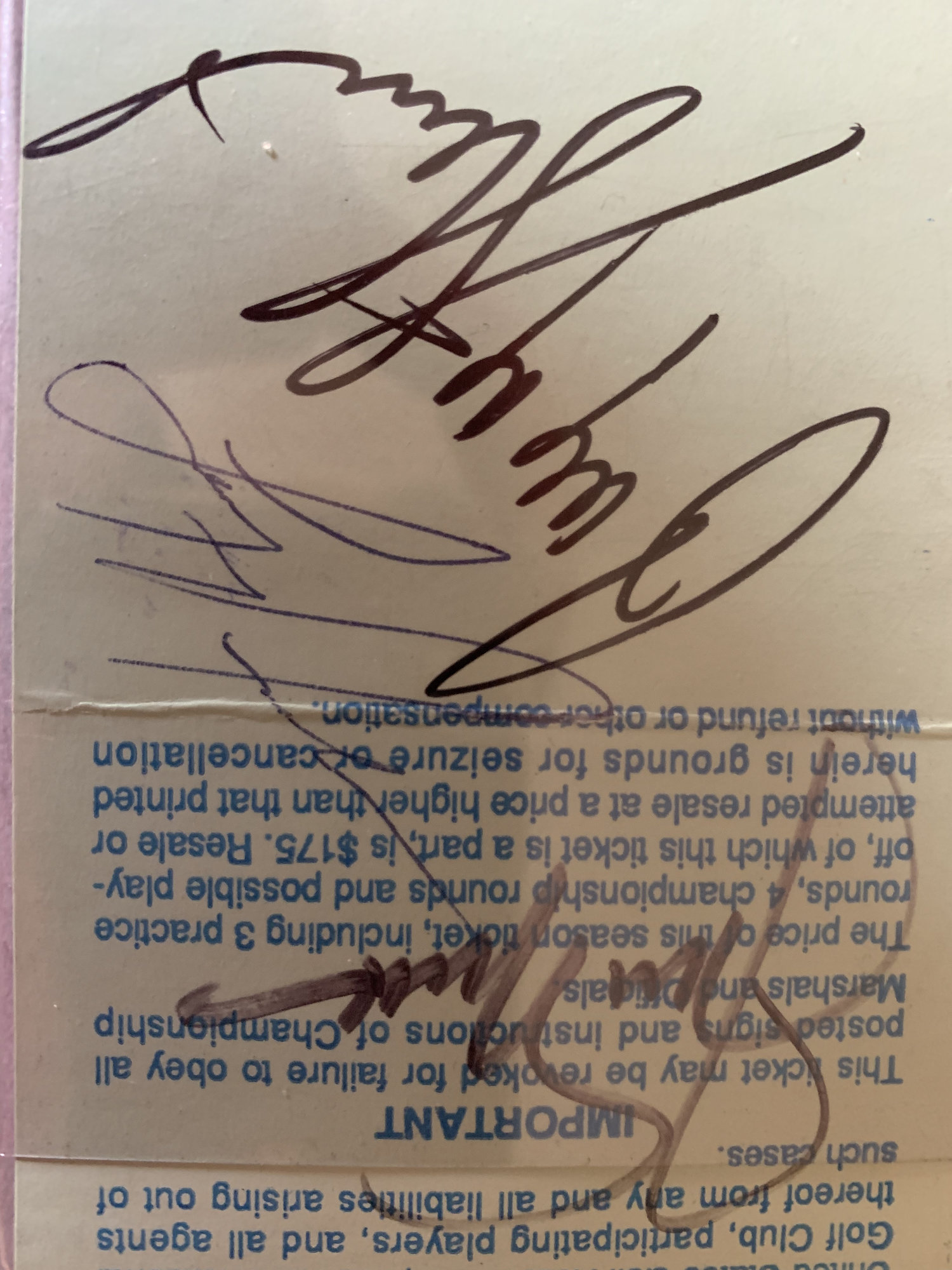 Autograph Memorabilia question - Classic Golf And Golfers - GolfWRX