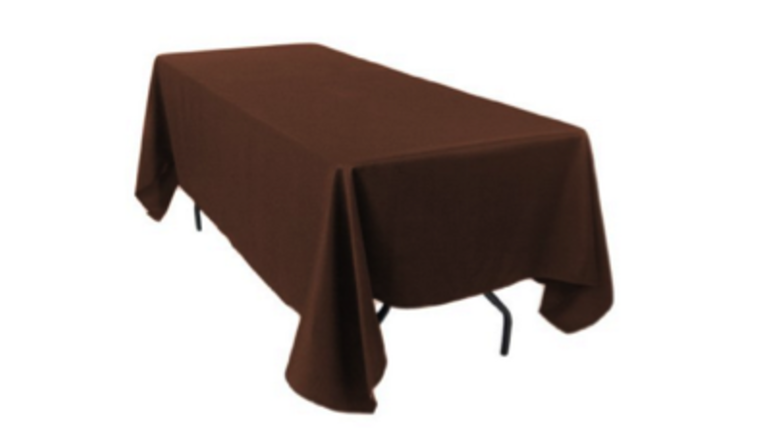 Colormax - Brown Tablecloths (60" x 120") rentals online - $40/day