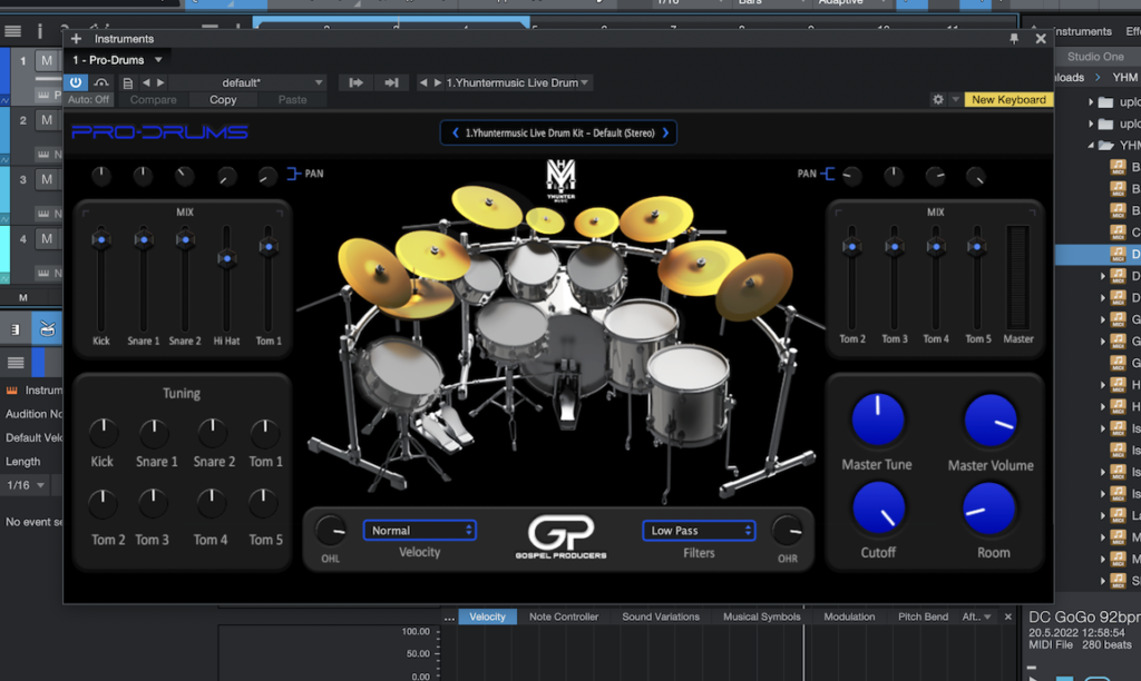 Pro-Drums: Yaahn Hunter Jr. Live Drum Kit! | Gospel Producers