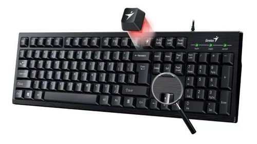 Teclado Genius Inteligente Smart Kb-101 Usb Negro Membrana Negro | Genius